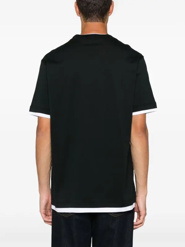 Brioni Logo-embroidered T-shirt - Black