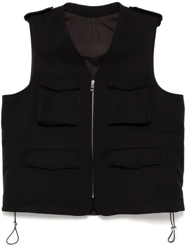 Caruso Padded Gilet - Black
