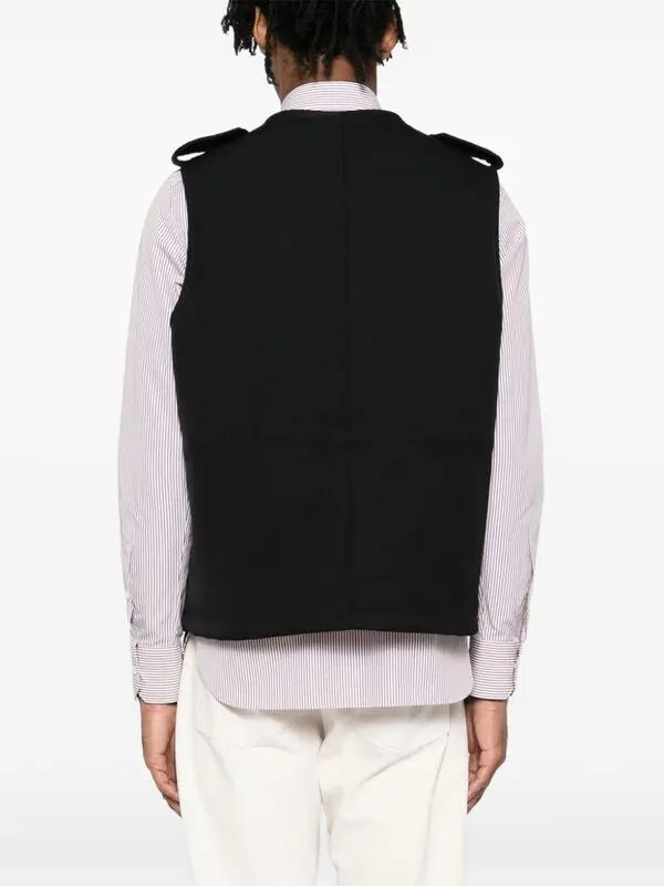 Caruso Padded Gilet - Black