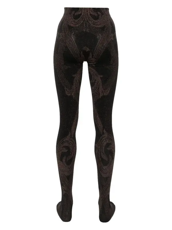 Wolford X Etro Metallic-threading Jacquard Tights