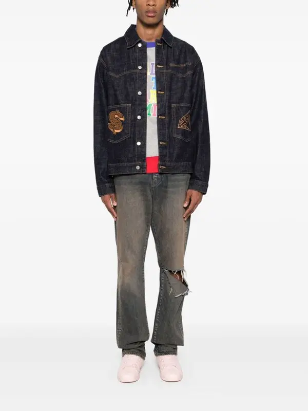 BILLIONAIRE BOYS CLUB Embroidered Denim Jacket