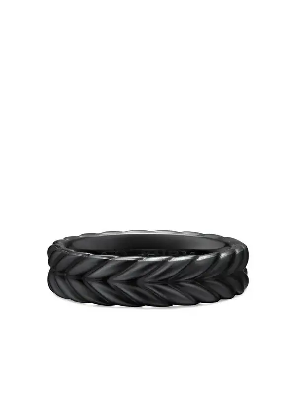 David Yurman Chevron Band Ring - Black