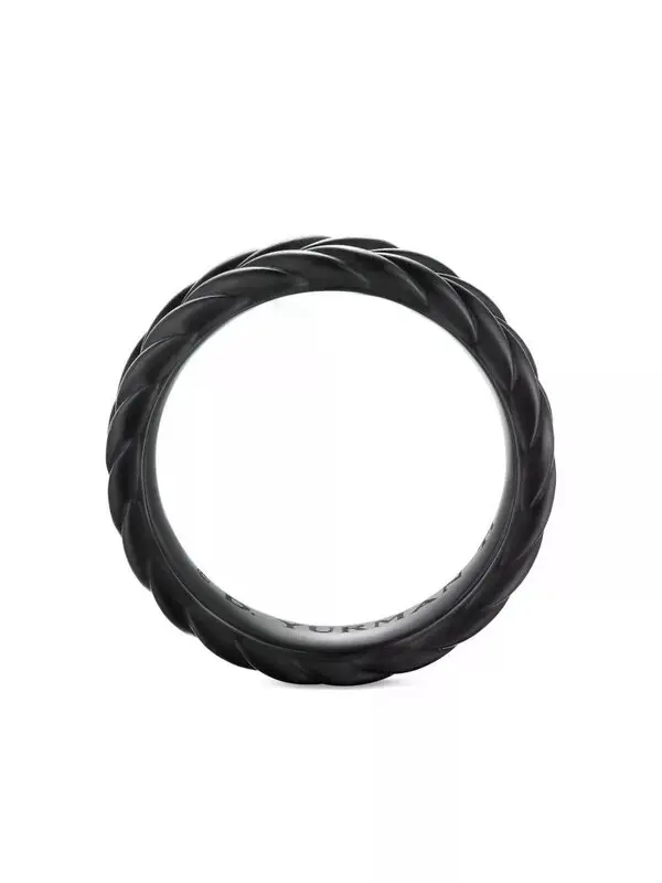 David Yurman Chevron Band Ring - Black
