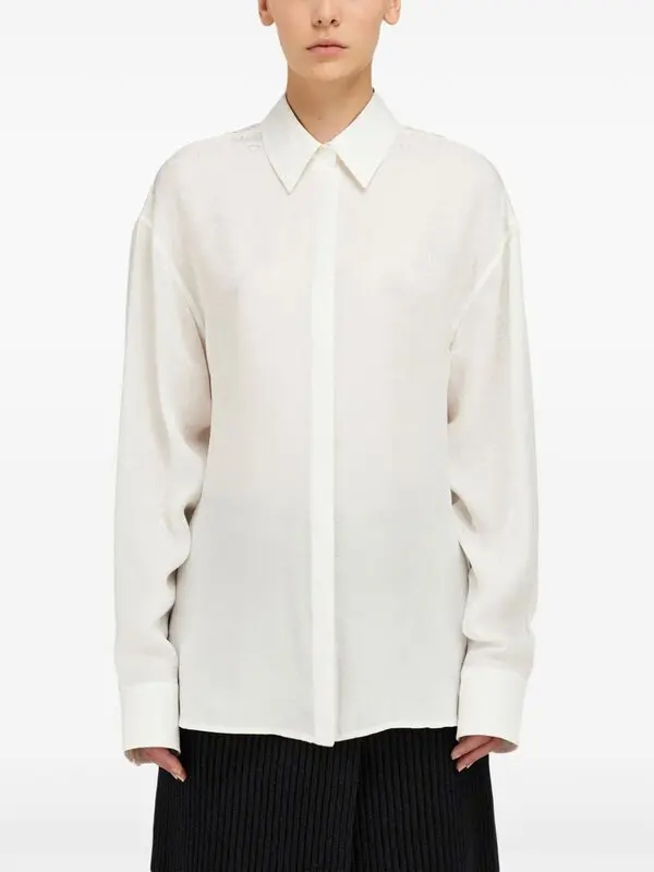 FERRAGAMO Gancini-print Shirt - White