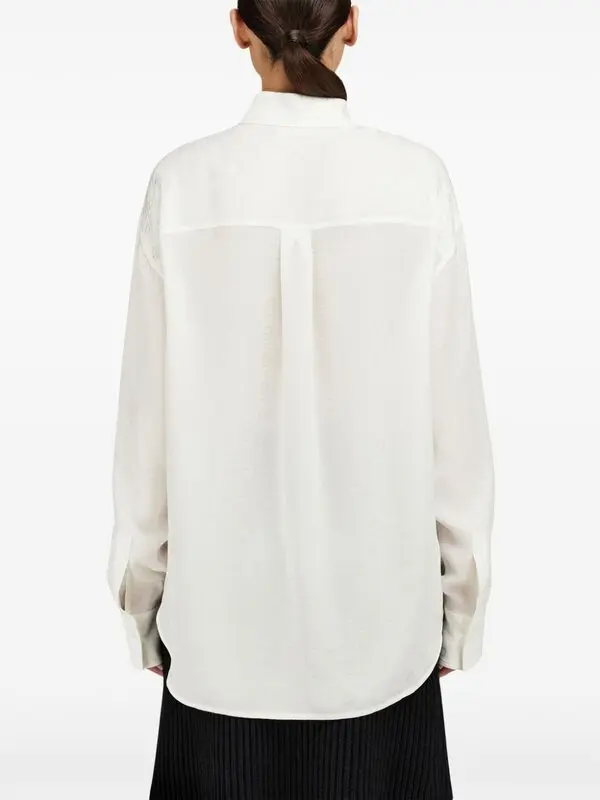 FERRAGAMO Gancini-print Shirt - White