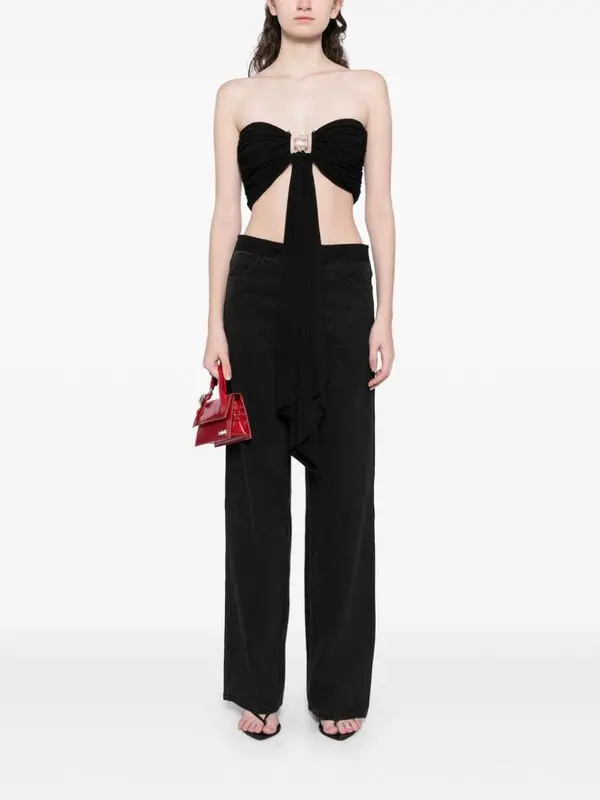 Christopher Esber Bezel Quartz Draped Top - Black