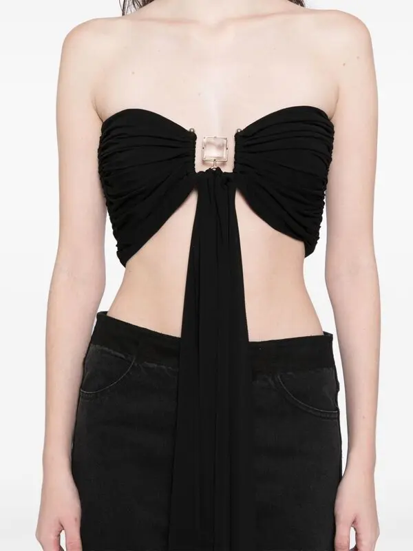 Christopher Esber Bezel Quartz Draped Top - Black