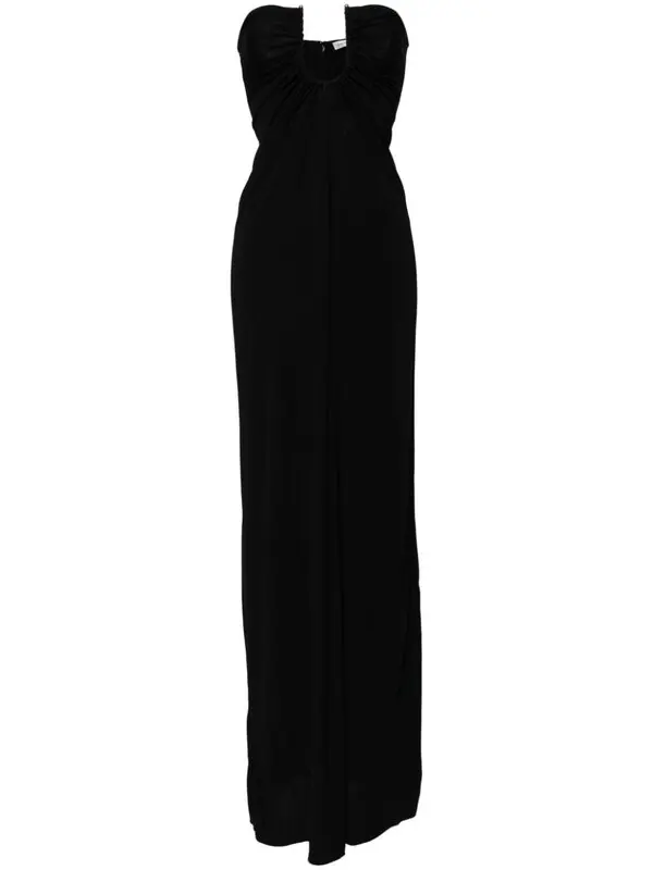 Christopher Esber Arced Palm Strapless Dress - Black