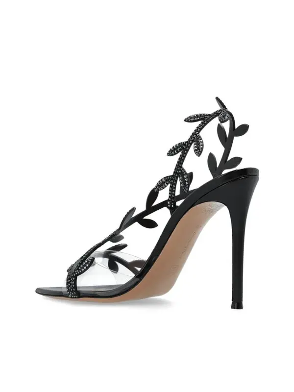 GIANVITO ROSSI Crystal Flavia Sandals - Black