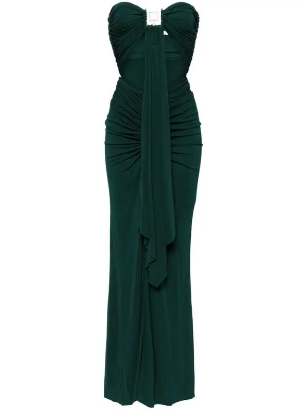 Christopher Esber Bezel Quartz Disconnect Dress - Green