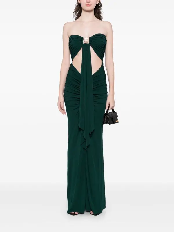 Christopher Esber Bezel Quartz Disconnect Dress - Green