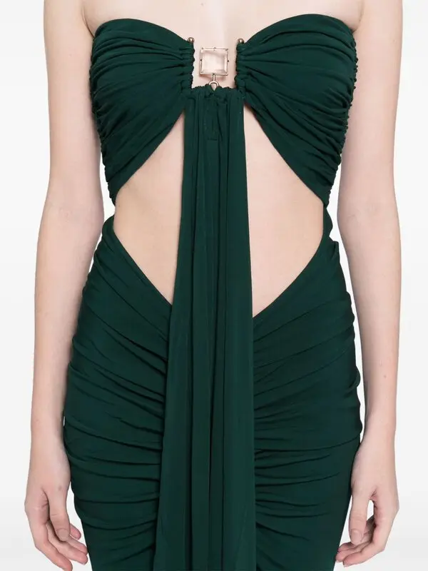 Christopher Esber Bezel Quartz Disconnect Dress - Green