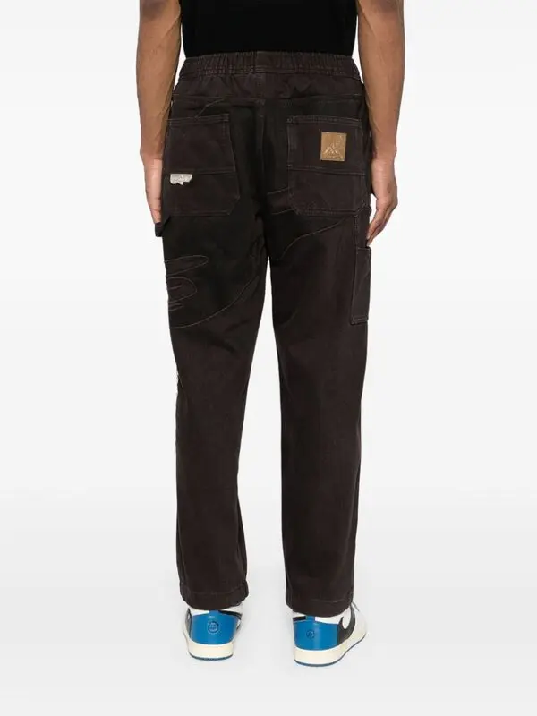 AAPE BY *A BATHING APE Logo Patch Straight-leg Trousers