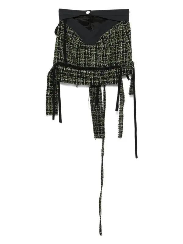 Ottolinger Deconstructed Tweed Mini Skirt