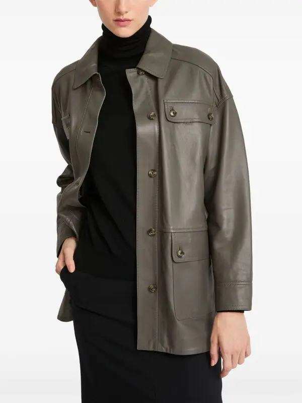 YVES SALOMON Belted Leather Jacket
