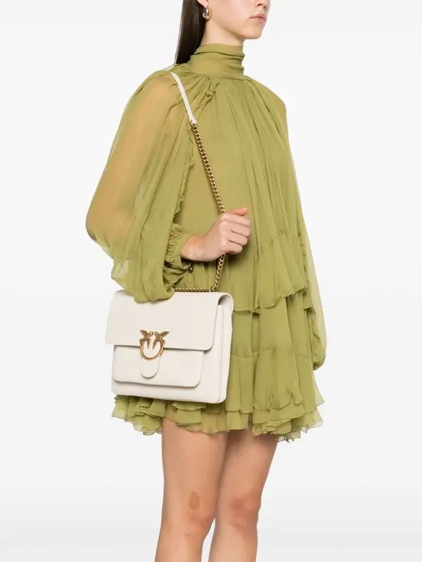 Pinko Love One Soft Shoulder Bag - Neutrals