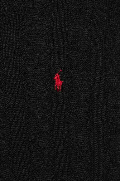 Polo Ralph Lauren Cable Knit Cotton Sweater - Black