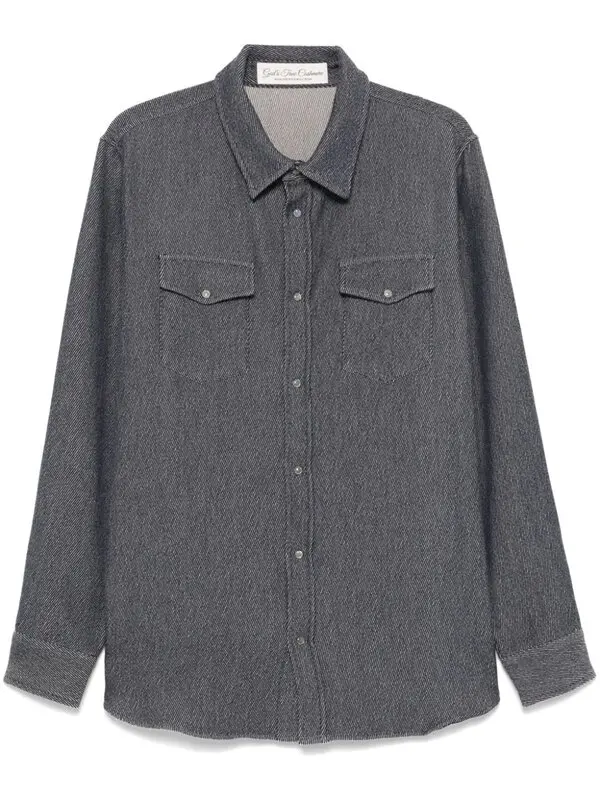 GOD'S TRUE CASHMERE Denim Cashmere Shirt - Blue