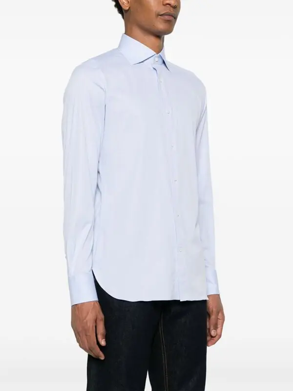 Zegna Mélange-effect Shirt - Blue