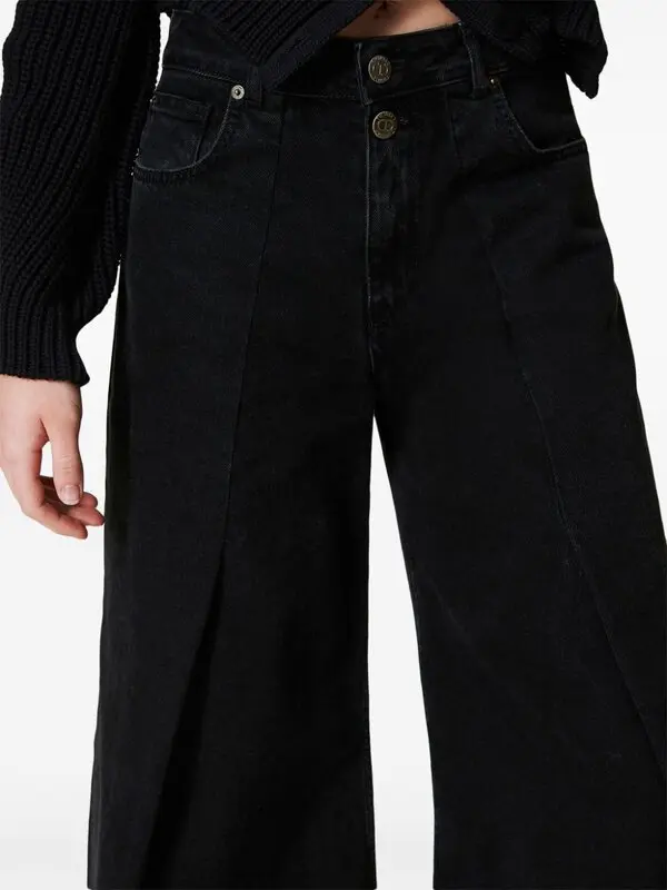 TWINSET Cropped Wide-leg Jeans