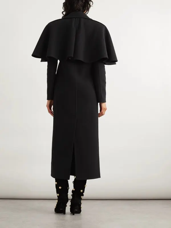 Chloé Cape-effect Double-breasted Wool Coat