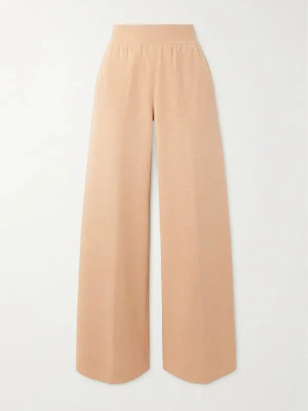 Loro Piana Cashmere And Silk-blend Wide-leg Pants - Neutrals