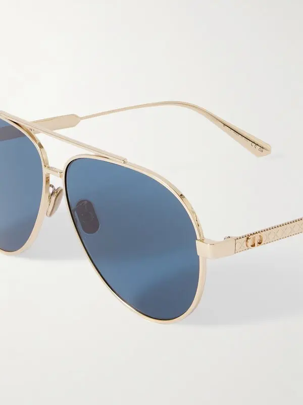Dior Diorcannage A1u Aviator-style Sunglasses - Gold