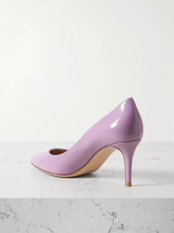 GIANVITO ROSSI 70 Patent-leather Pumps - Purple