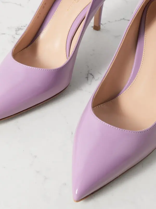 GIANVITO ROSSI 70 Patent-leather Pumps - Purple