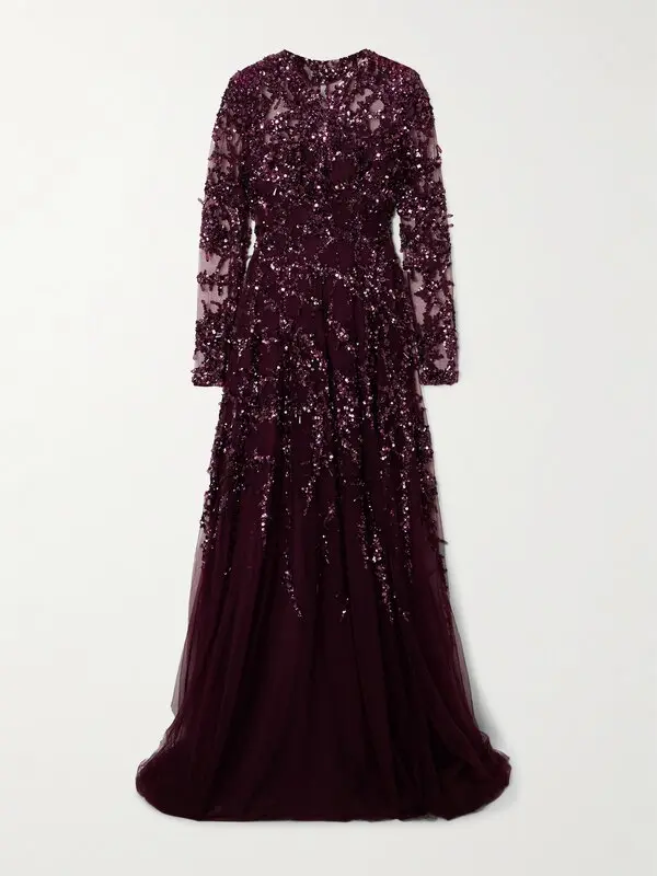 Zuhair Murad Embellished Tulle Gown