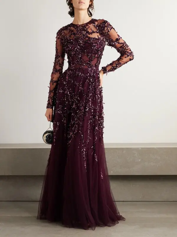 Zuhair Murad Embellished Tulle Gown