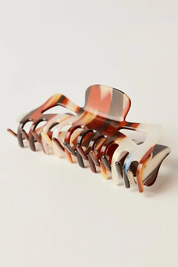 Free People Clara Striped Claw Clip
