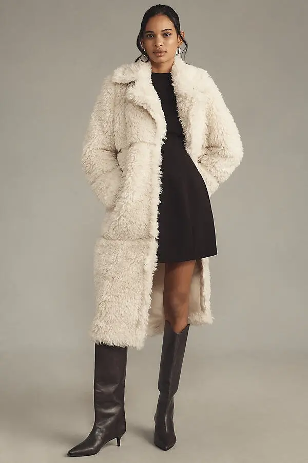 Badgley Mischka Yara Luxe Faux-fur Coat Jacket
