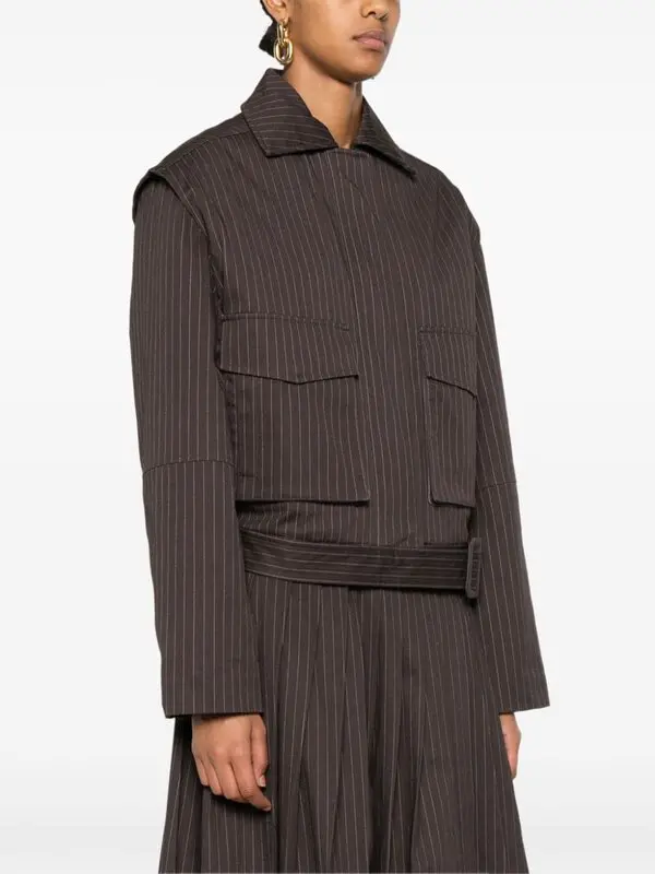 Remain Birger Christensen Pinstriped Bomber Jacket