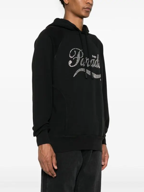 3.PARADIS Crystal-logo Hoodie