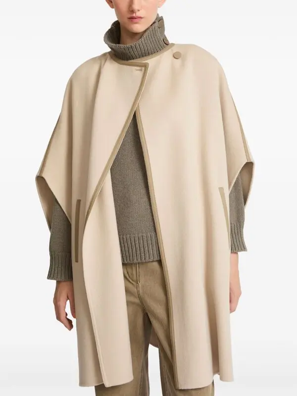 YVES SALOMON Double-layer Cashmere-blend Cape