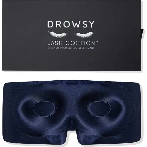DROWSY SLEEP CO. Eyelash Protecting Sleep Mask - Midnight Blue