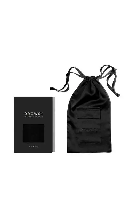 DROWSY SLEEP CO. Silk Carry Pouch - Black Jade