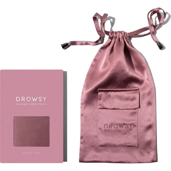 DROWSY SLEEP CO. Silk Carry Pouch - Damask Rose