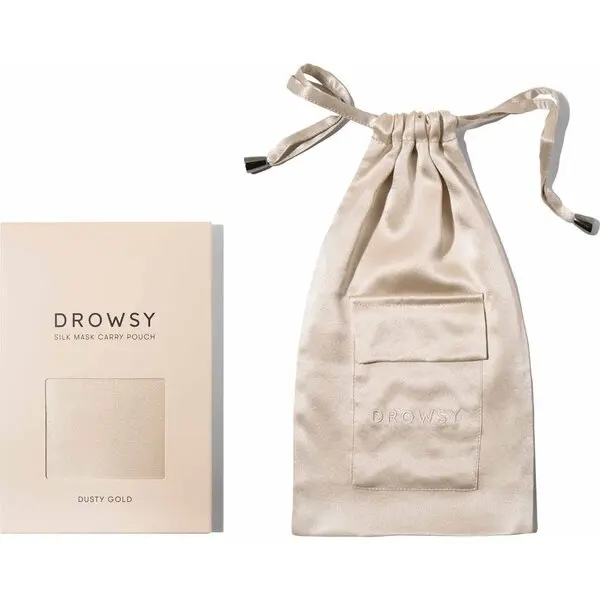 DROWSY SLEEP CO. Silk Carry Pouch - Dusty Gold
