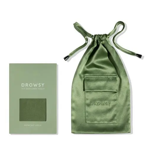 DROWSY SLEEP CO. Silk Carry Pouch - Pistachio