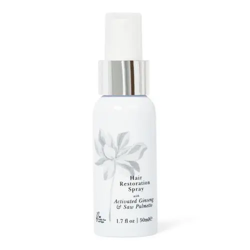 WHITE LOTUS BEAUTY Natural Hair Restoration Spray With Activated Ginseng & Saw Palmetto - White