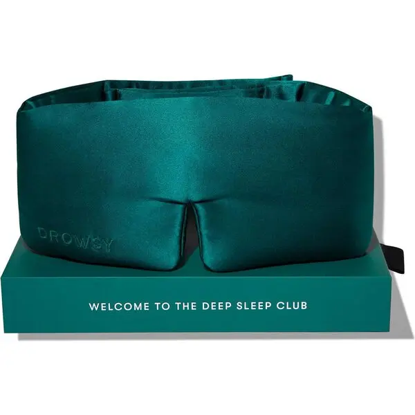DROWSY SLEEP CO. Silk Sleep Mask - Green Sapphire
