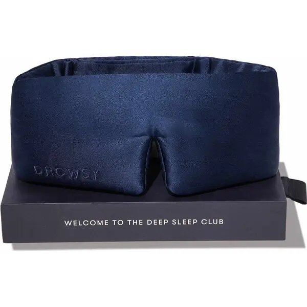 DROWSY SLEEP CO. Silk Sleep Mask - Midnight Blue