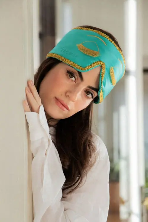 DROWSY SLEEP CO. Silk Sleep Mask - Turquoise