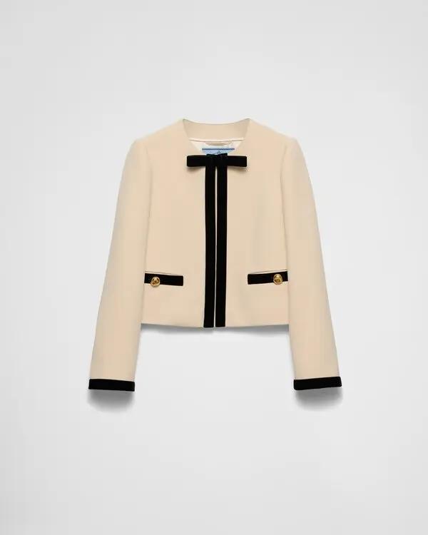 Prada Single-breasted Compact Sablé Jacket