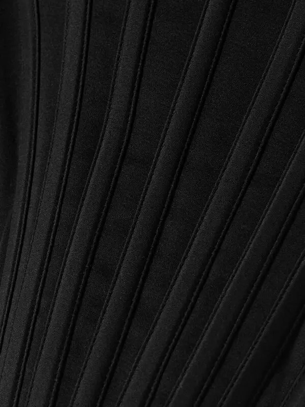 WIEDERHOEFT Wasp Strapless Recycled-satin Bustier Top - Black