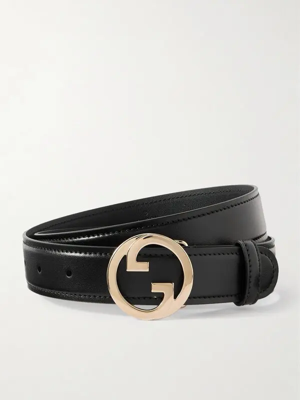 Gucci Blondie Leather Waist Belt - Black