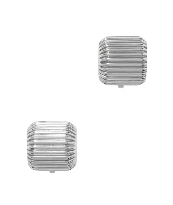 MARTHA CALVO Elle Rhodium-plated Clip Earrings - Silver