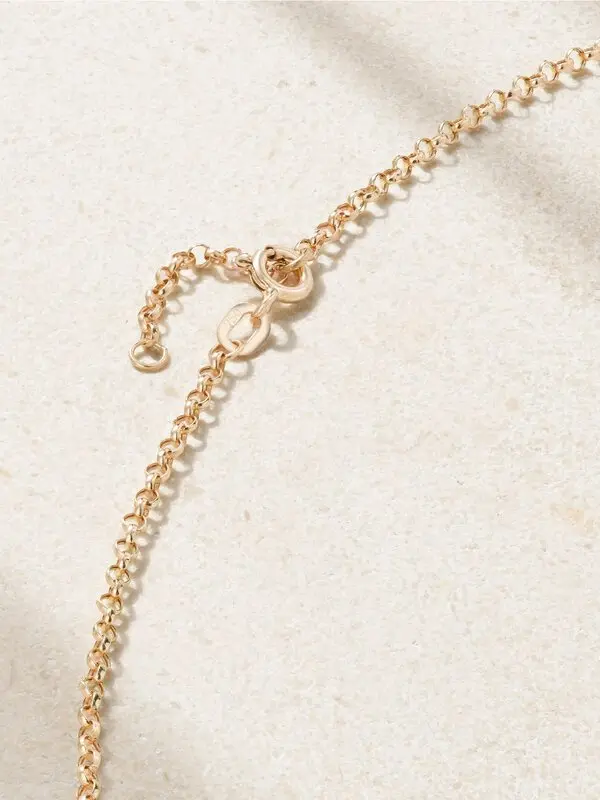 L’ATELIER NAWBAR Circus Moon Small 18-karat Gold Multi-stone Necklace